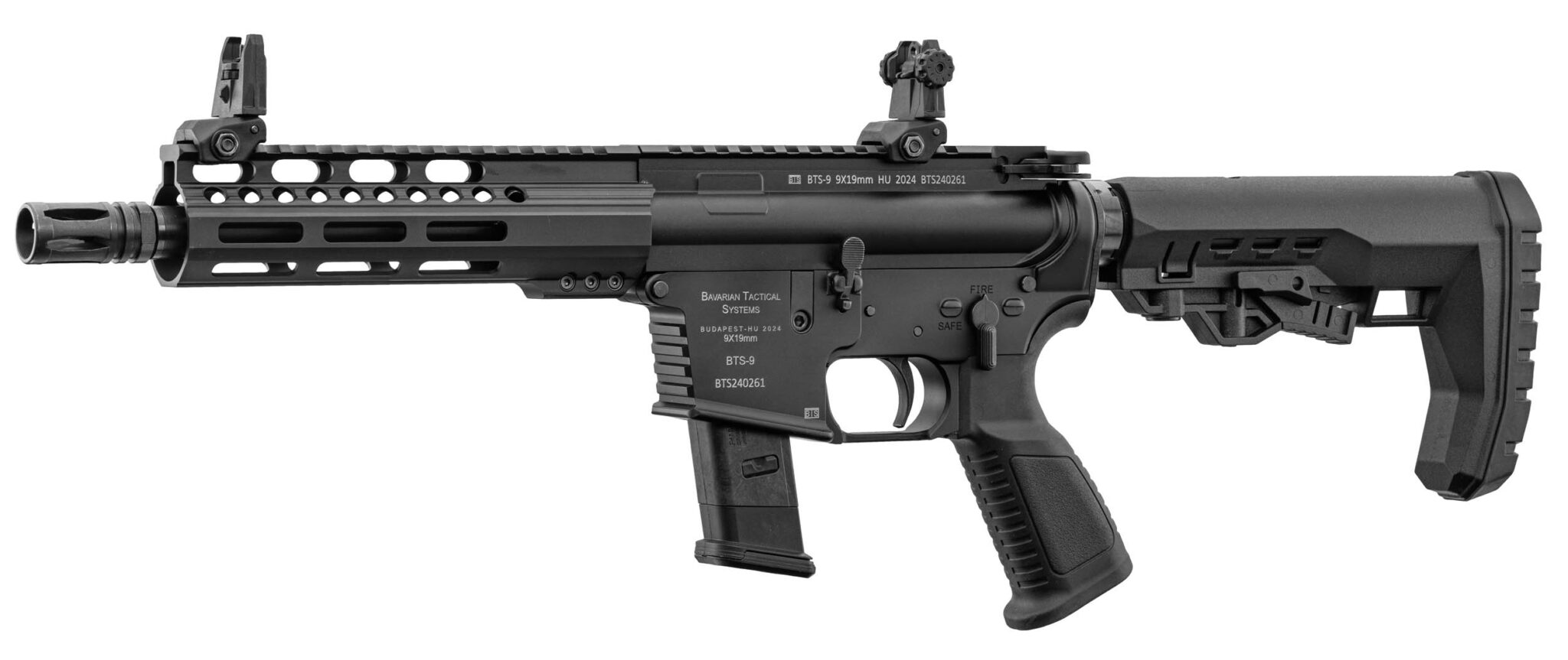 BAVARIAN AR9 TACTICAL BTS9 8.3'' CALIBRE 9X19 - Armurerie Pascal Paris